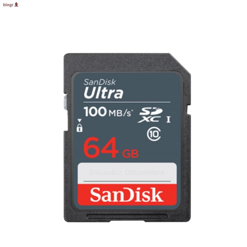 จุดประเทศไทยSanDisk Ultra SD Card Class10 64GB SDXC Speed 100MBs ...