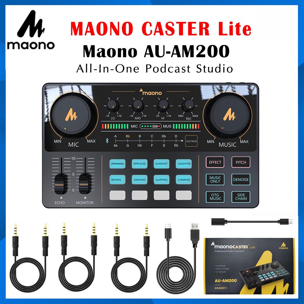 Maono caster Lite AU-AM200 / AM200-S1 Portable All-In-One อุปกรณ์ Live ...