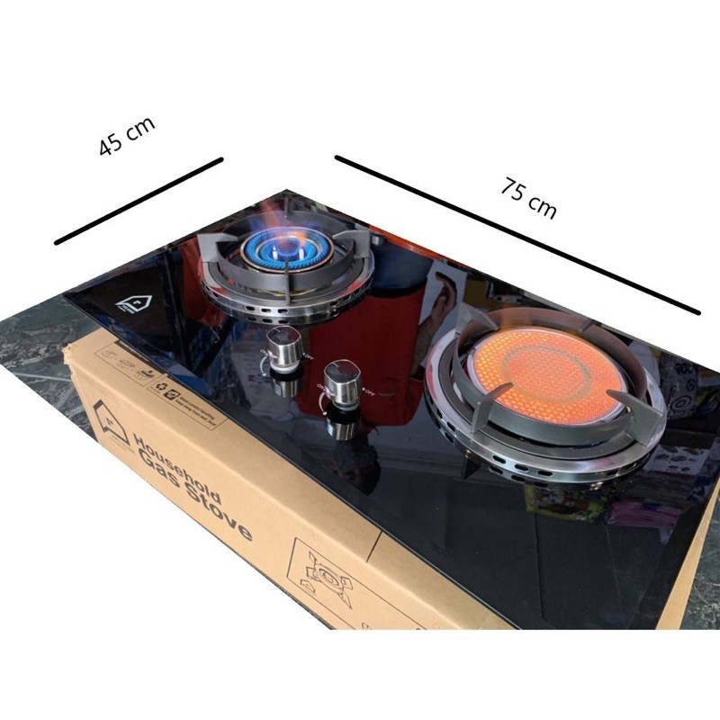 PPN HOME 922 เตาฝัง กระจกนิรภัย เตาแก๊ส หัวผสม 2 in 1 รับประกัน 1 ปี ...