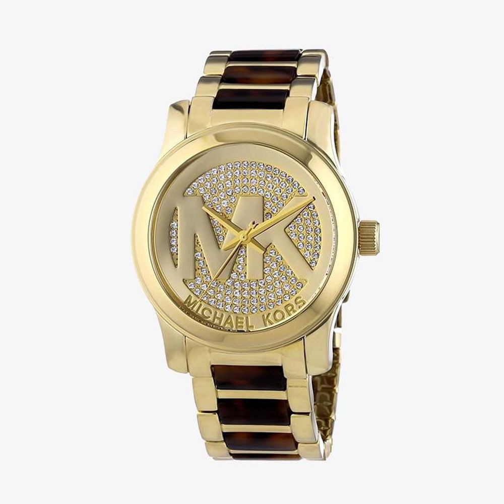 Michael Kors นาฬิกาข้อมือผู้หญิง Runway Gold Dial Gold รุ่น MK5109 ...