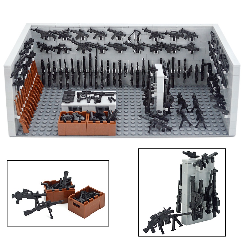 Ready StockWW2 Military Weapon Storage Room Bricks Set MOC SWAT ...