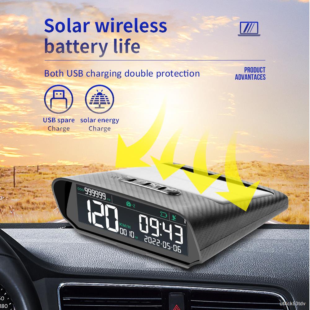 Vjoycar S100 2022 Latest Solar-powered Gps Gauge Wireless Hud Display ...