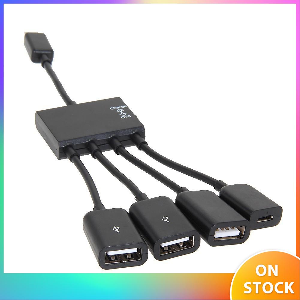 ที่ชาร์จ ชาร์จ 4 Port Micro USB Power OTG Hub สำหรับ Sumsung Android PC ...