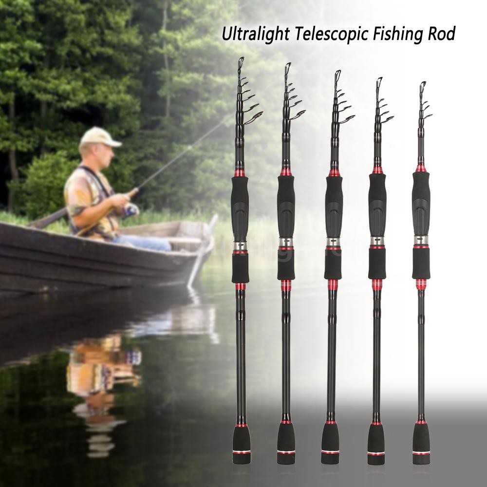 【FHYG]1.8M / 2.1M / 2.4M / 2.7M / 3.0M Telescopic Fishing Pole Carbon ...