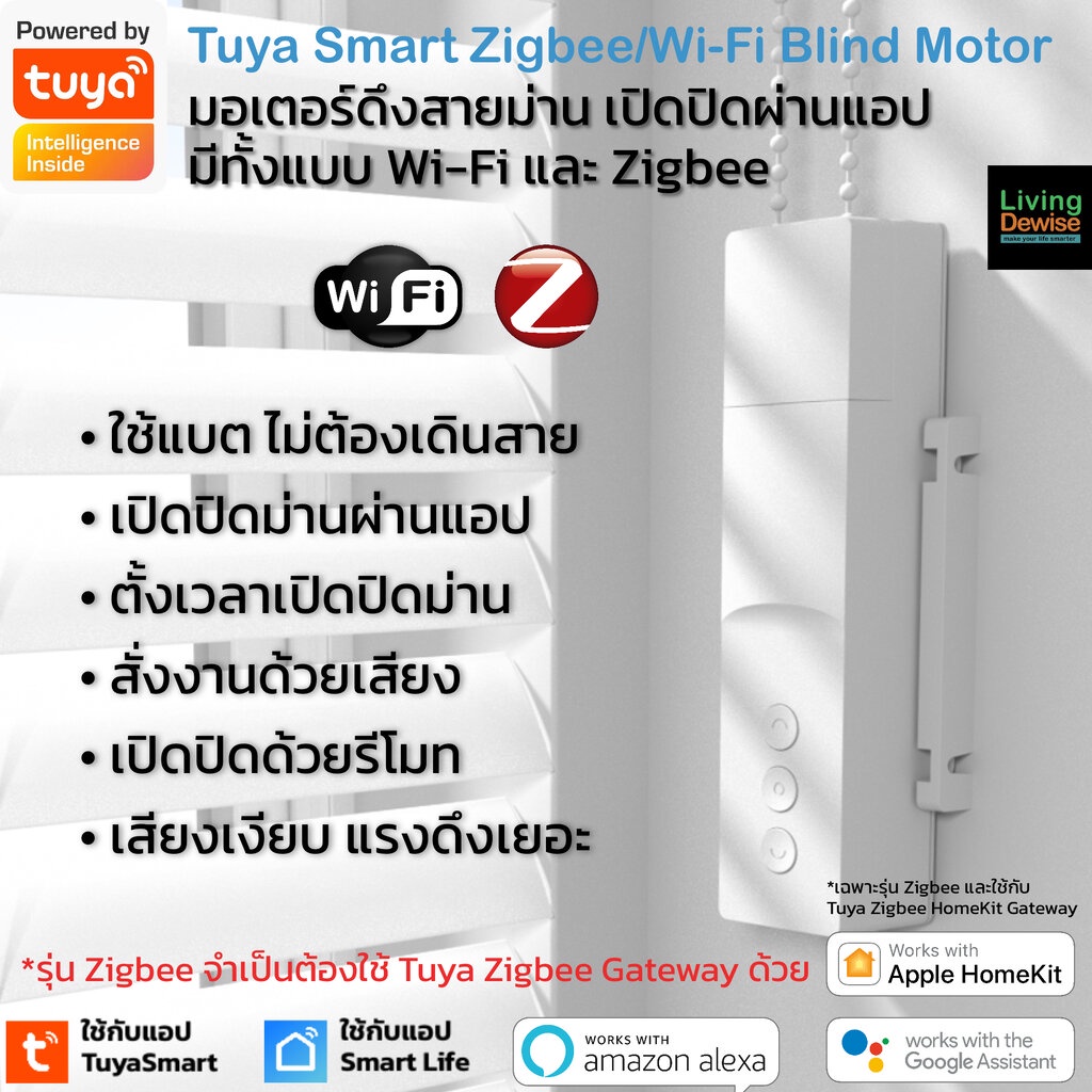 ประกัน 1 ปีรุ่นใหม่ ดึงแรงขึ้น Tuya Zigbee Wi-Fi Blind Motor Robot โรบอทเปิดปิดม่านม้วนผ่านแอป ...