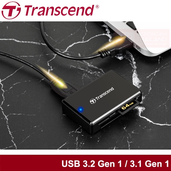 TRANSCEND CARD READER EXTERNAL USB 3.2 Gen 1 3.1 Gen 1 การ์ดรีดเดอร์ ...