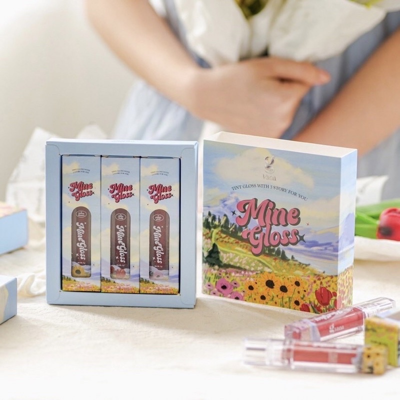 พร้อมส่ง 15 ต.ค. Mine gloss gvana ทินต์กลอสจีวาน่า สีเเน่น มาพร้อม 3 ...