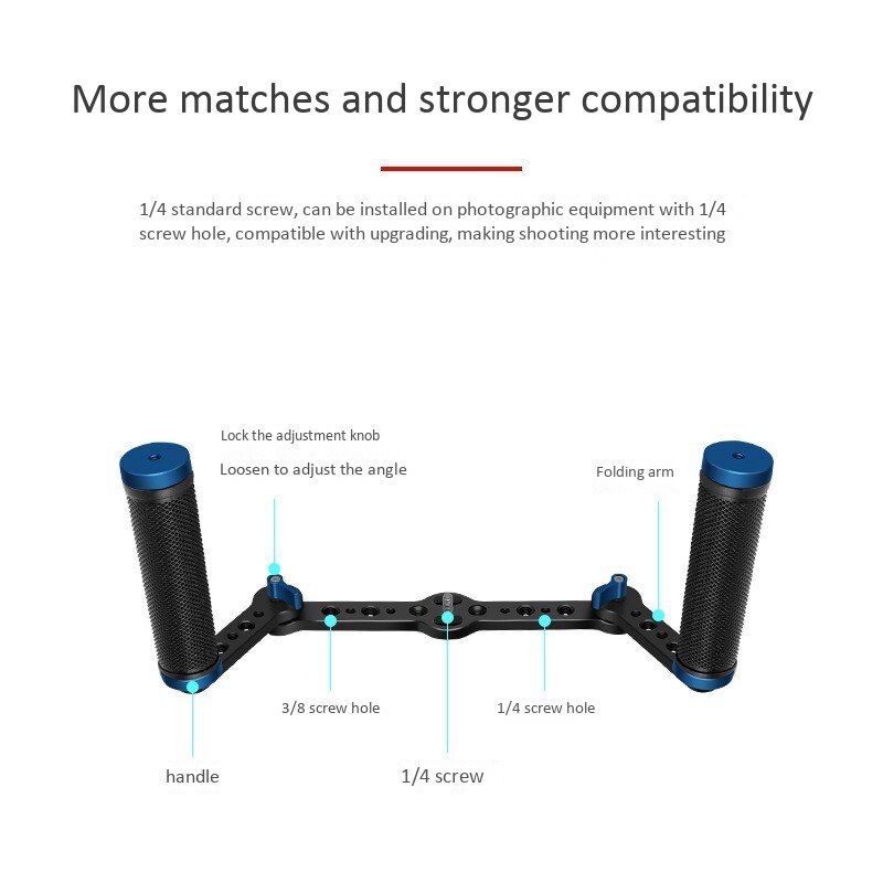 Dual Handle Grip Camera Stabilizer Three-Axis Gimbal Photography ...