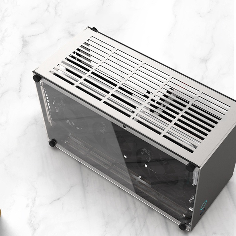 All-Aluminum ITX Mini Case with Double-Sided Glass HTPC A05 Gaming ...