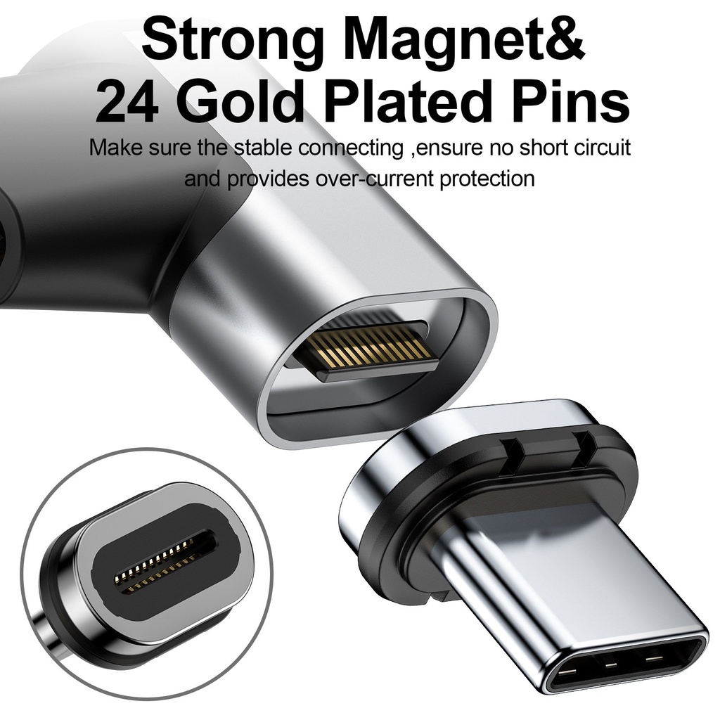 Fonken Magnetic Cable Plug Tip Usb Cable Connector Type C Magnetic ...