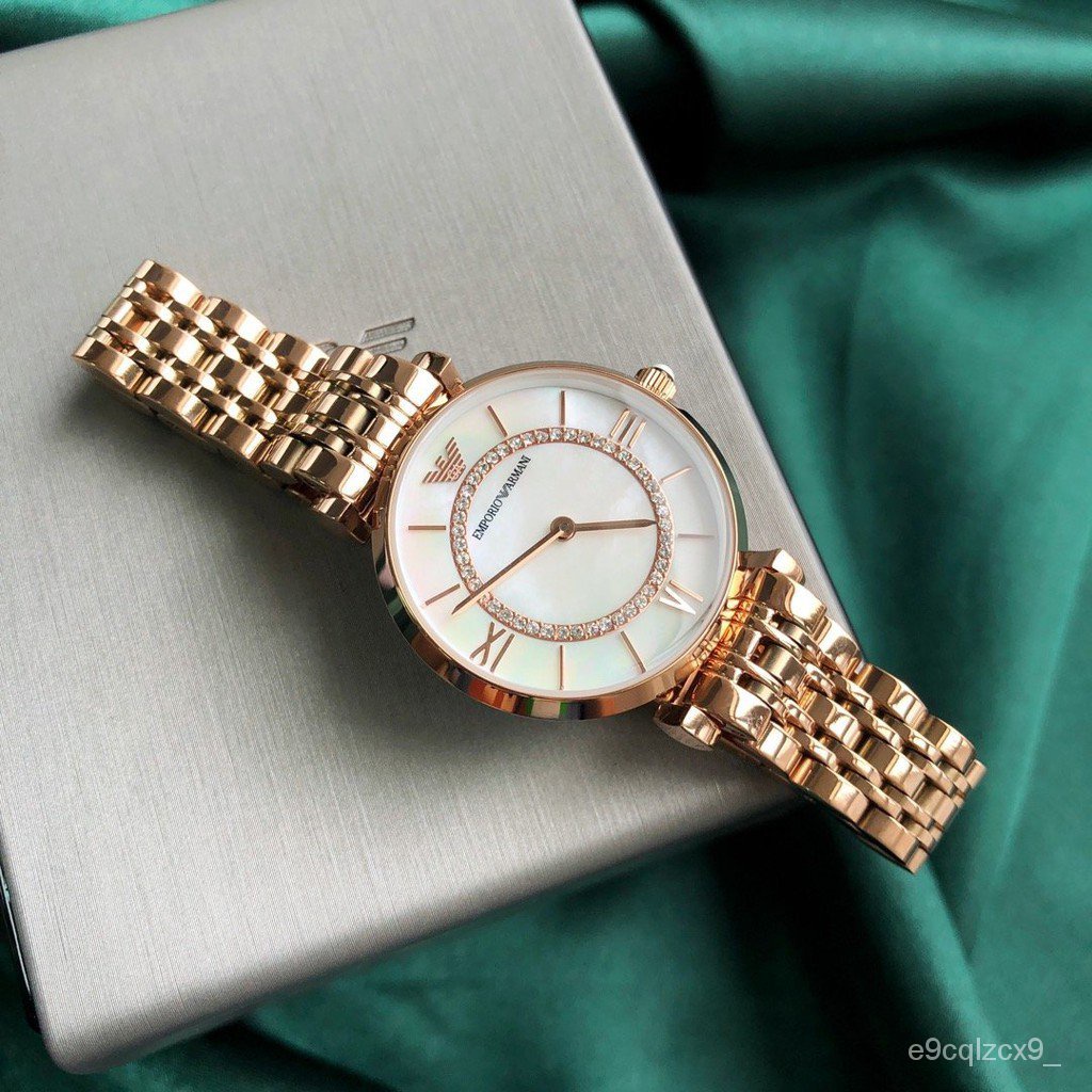 พร้อมสต็อก ！Emporio Armani นาฬิกาข้อมือผู้หญิง รุ่น AR1907 AR1908 ...