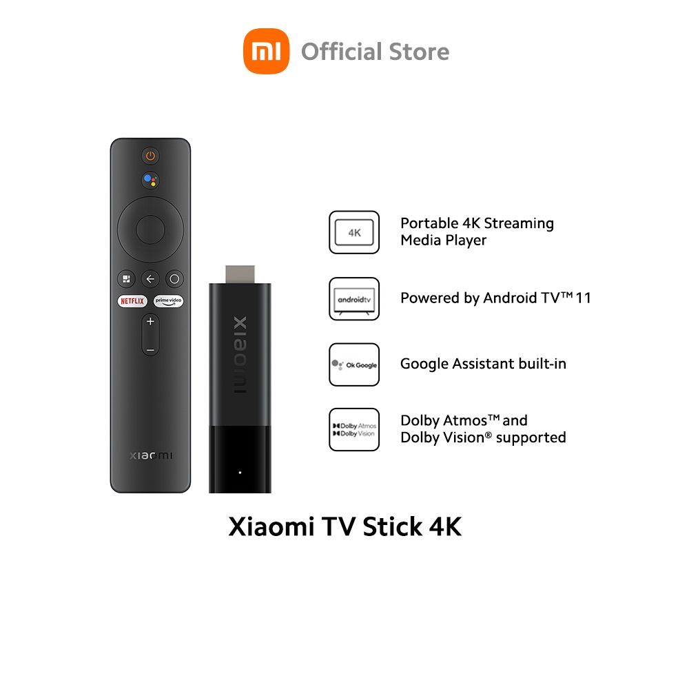Xiaomi TV Stick 4K อุปกรณ์ ANDROID TV ขนาดเล็ก Stream in 4K anywhere ...