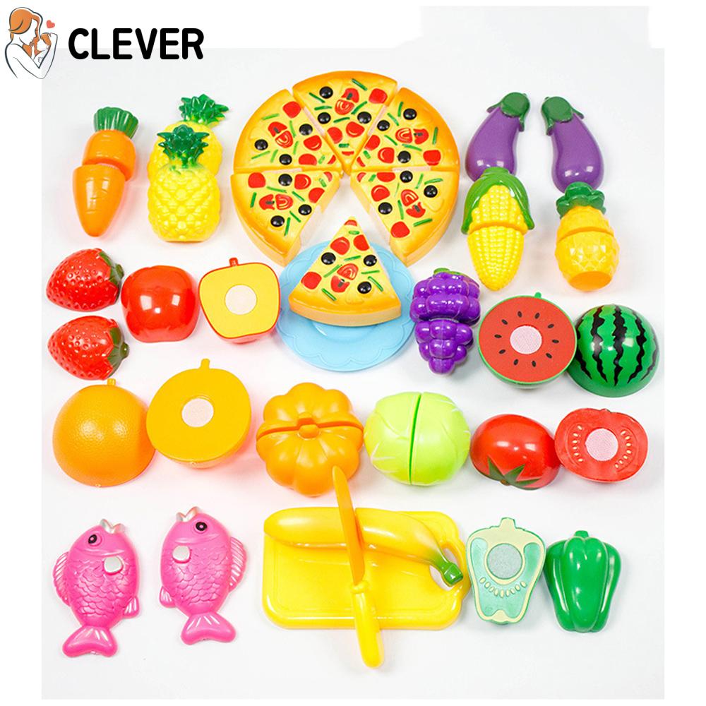 Clever 1224pcs Kids Gift Simulation Food Educational Pretend Game Fruit ...