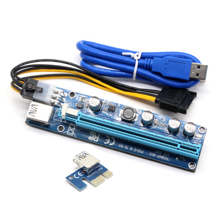 PCIe Riser PCI-E 1x to 16x PCI Express Riser Card USB 3.0 สายไรเซอร์ สาย Riser ต่อการ์ดจอ เพิ่ม ...