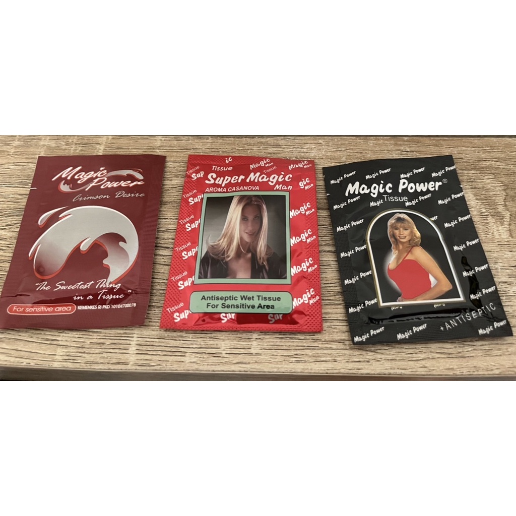 ทิชชู่เปียก ผู้ชาย Super Magic Tissue Super Black Super Red Magic Black ...