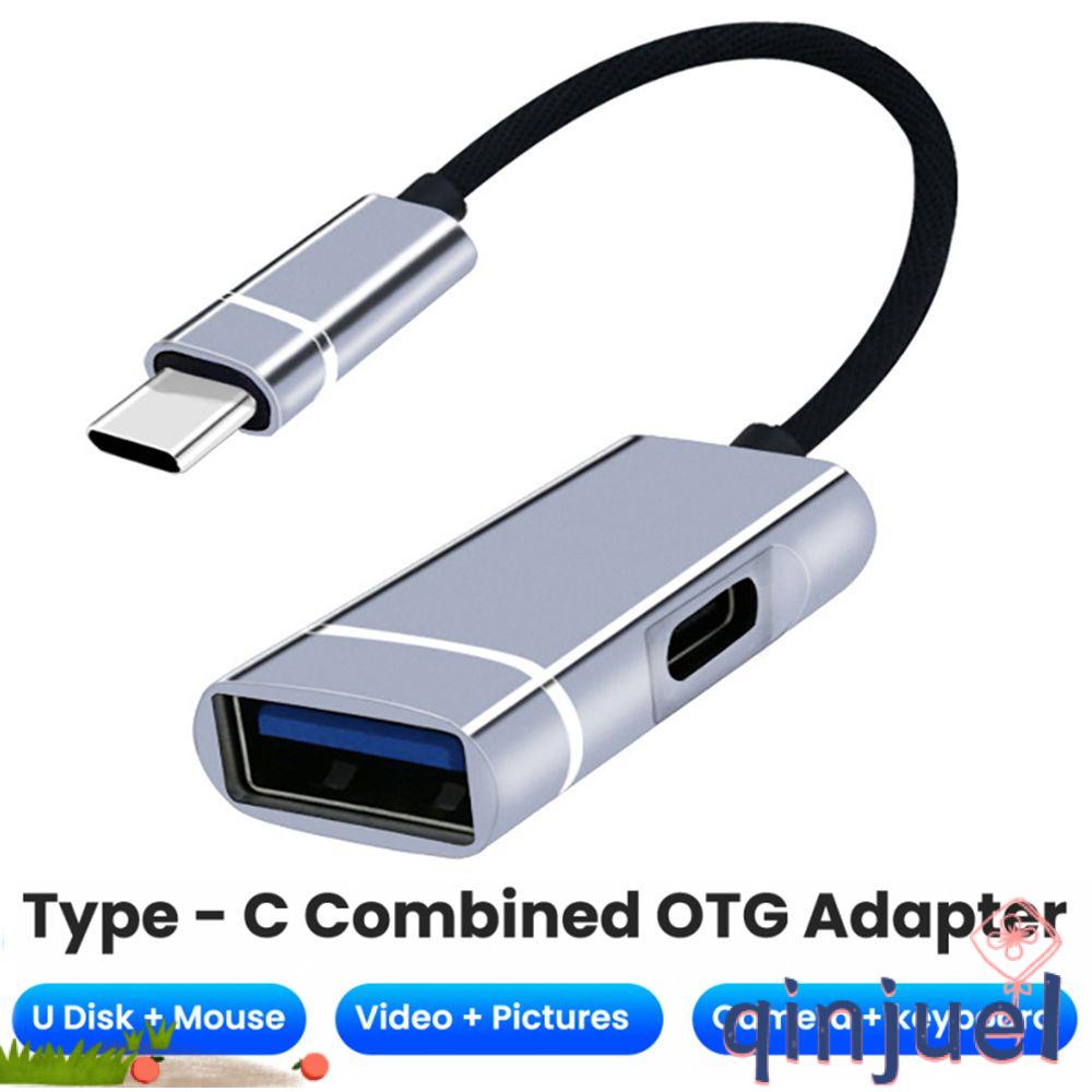 QINJUE1 Type-C OTG Adapter Laptop Data Sync U Disk Reader Power Supply USB 3.0 - 9x13689wsl ...