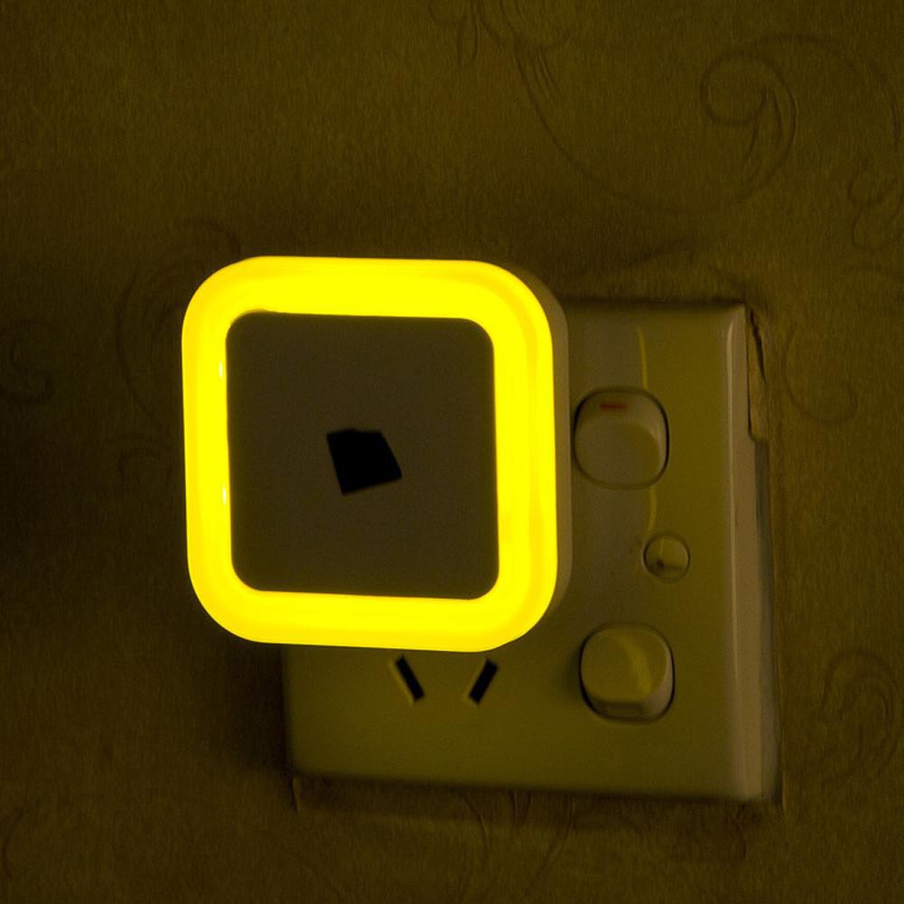 [HIGHPLES] Mini LED Light Sensor Control Night Light Square Bedroom ...