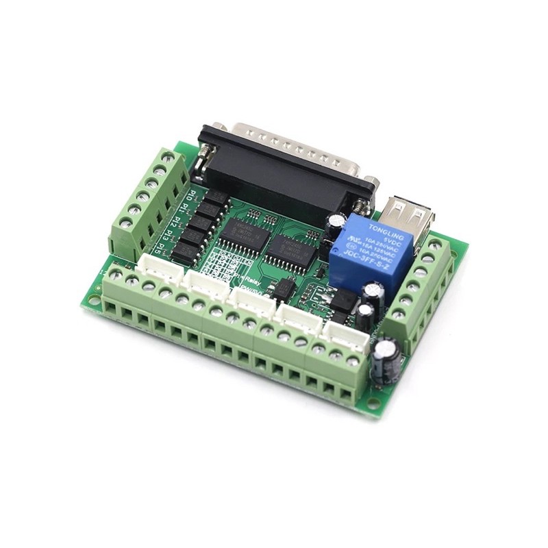 5 Axis CNC Breakout Board for Mach3USB Cable DB 25 Pin Parallel Cable ...