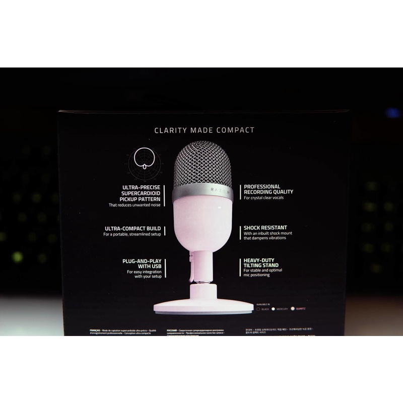 BOriginal Razer Seiren Mini Quartz Pink crystal ultra-compact Condenser ...