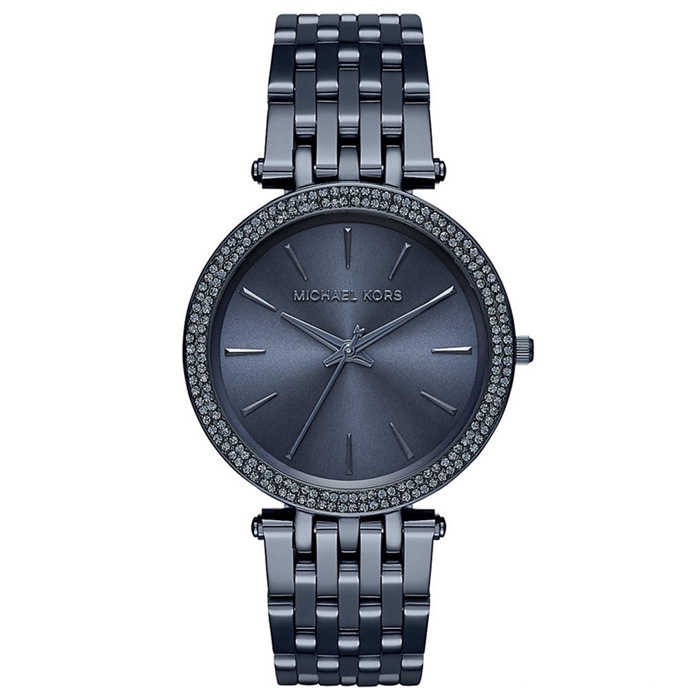 [Authentic] Michael Kors Darci Sable Blue Rose Gold Tone Pave Glitz ...