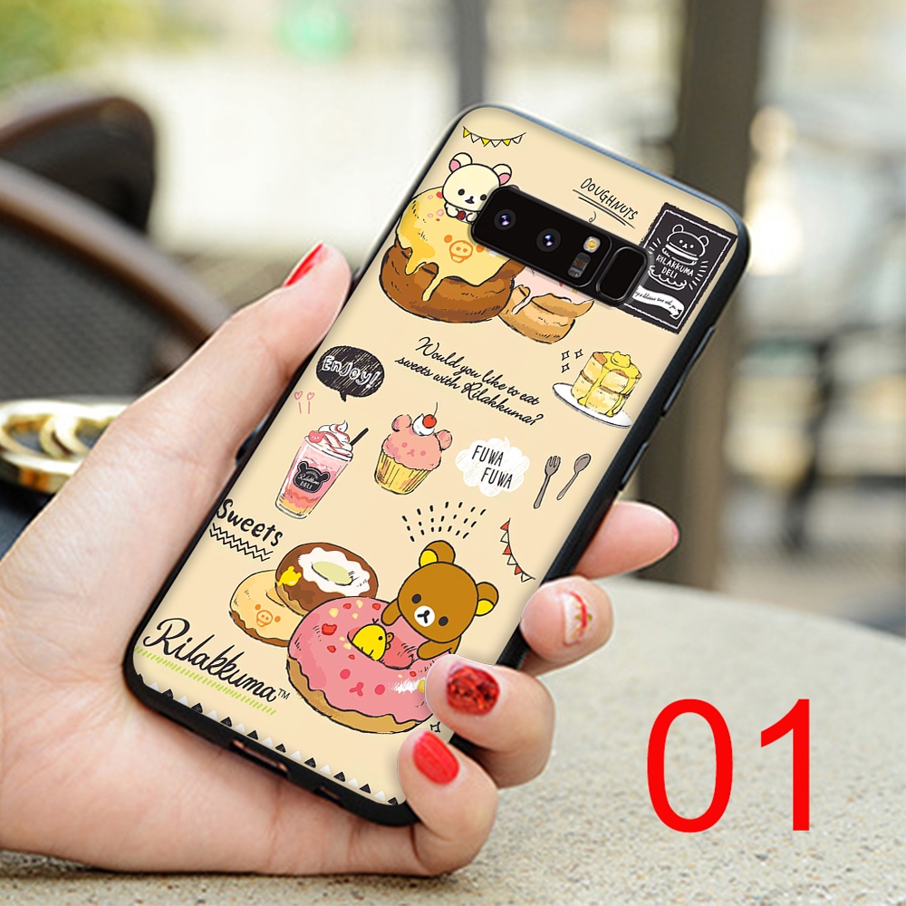 เคสโทรศัพท์ซิลิโคนแบบนิ่มสําหรับ Samsung Galaxy Note 8 9 J6 M10 M20 M30 S6 Edge No89 Rilakkuma ...