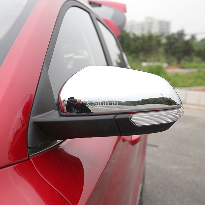 2Pcs Car Styling ABS Chrome Car Rearview Mirror Cover Trim Sticker For ...
