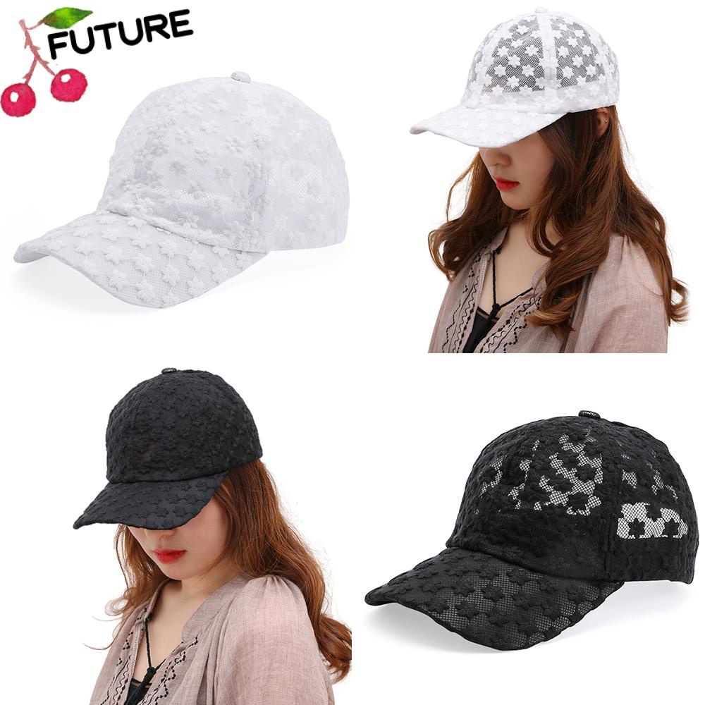 FUTURE Summer Lace Hat Girls Women Baseball Cap Mesh Adjustable Hip Hop ...