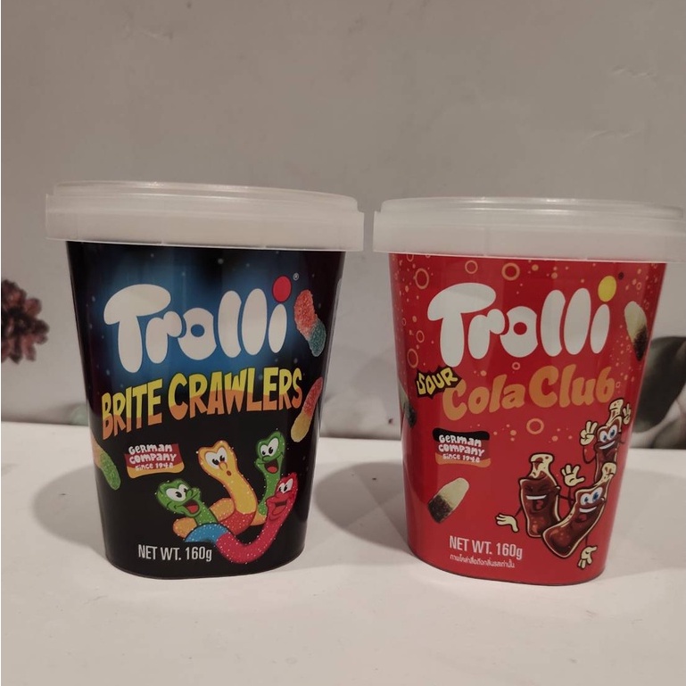 เยลลี่ทรอลี่ เยลลี่งู เยลลี่โคล่า Trolli Brite crawlers Gummi Candy ...