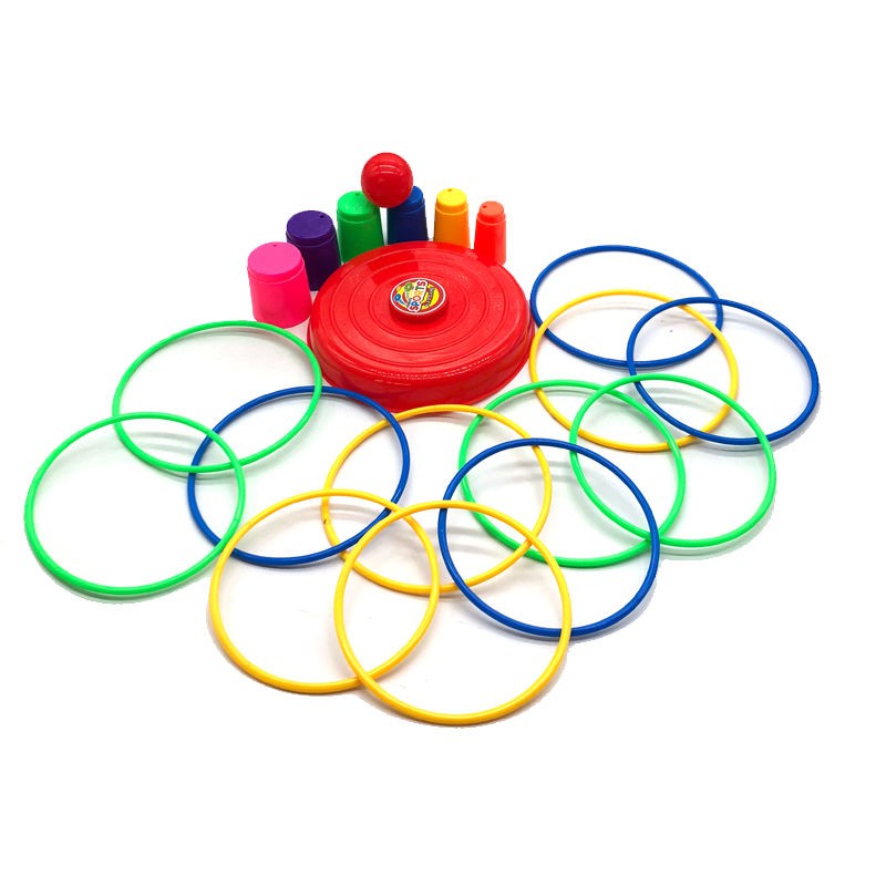 Kids Outdoor Toys Garden Games Fun Throwing Rings Set Parent-child ...