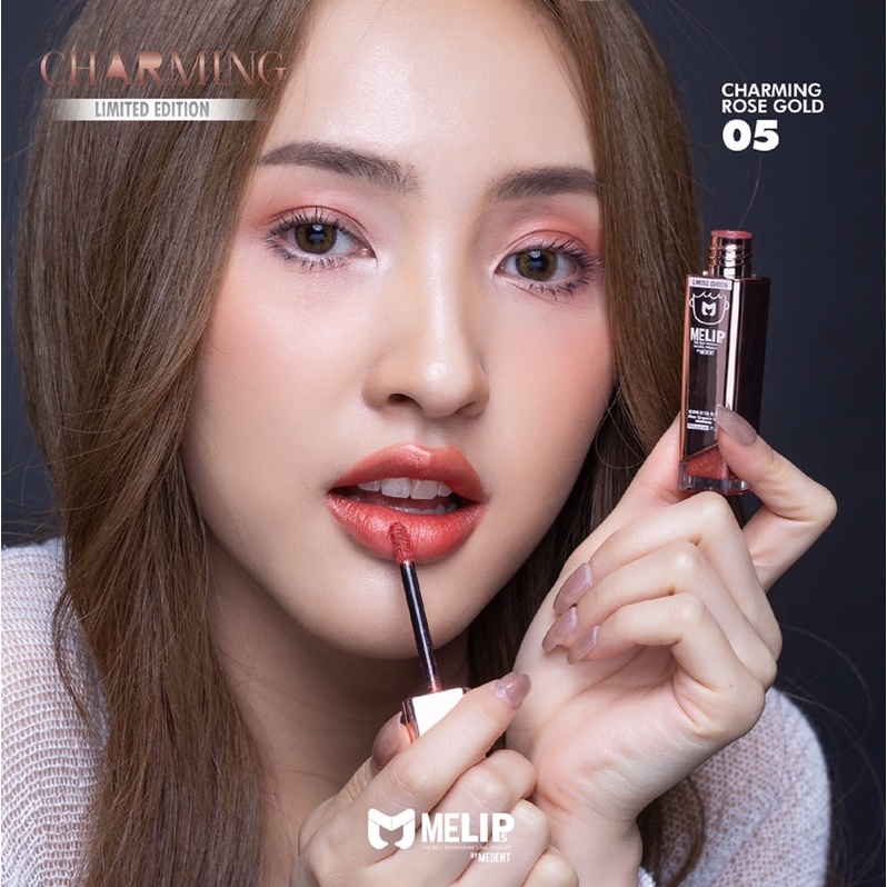 MELIPs Charming Metallic ลิปเมทัลลิกบำรุงริมฝีปากออร์แกนิก แบบแท่ง - everything.youneed - ThaiPick