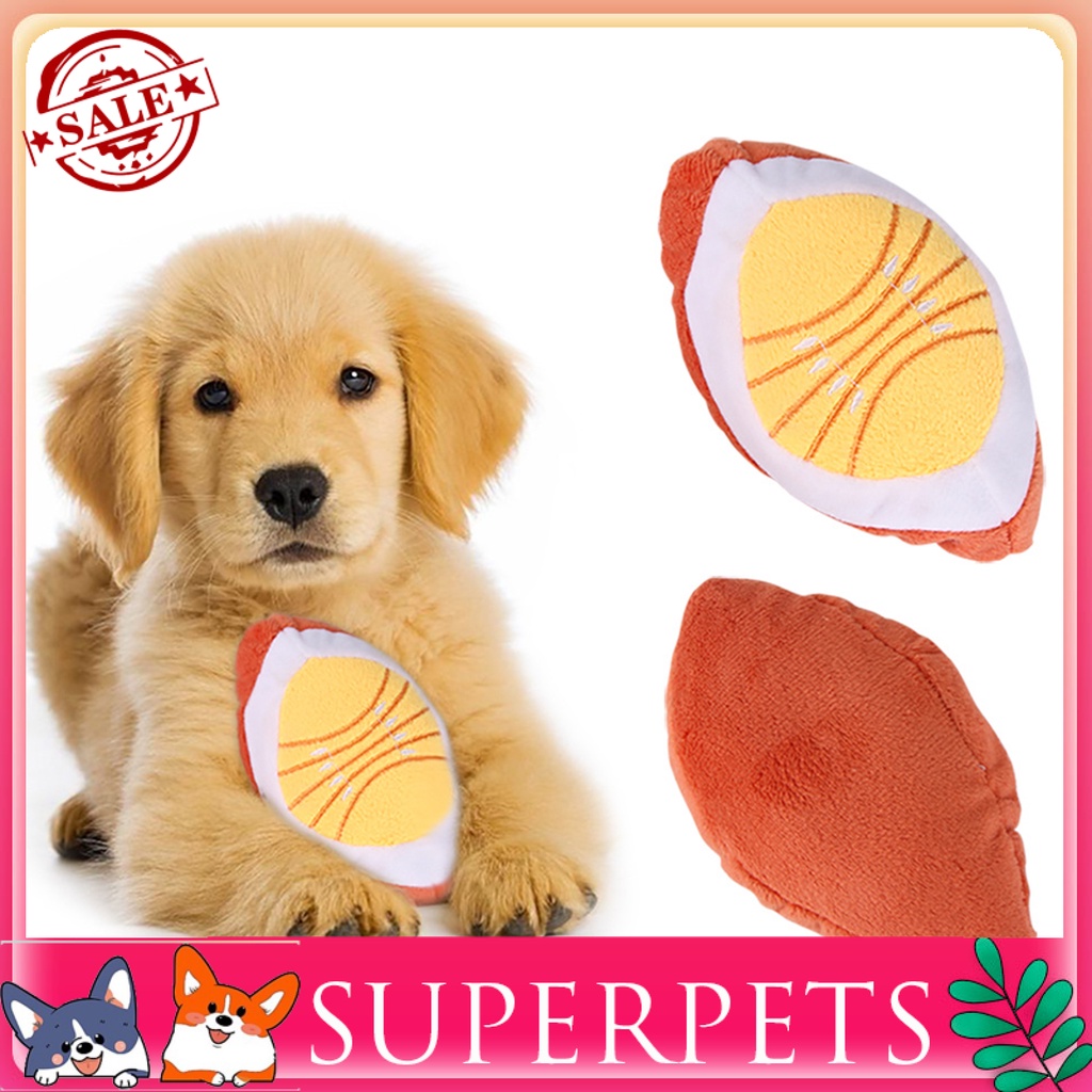 superpets Lemon Shape Cotton Squeaky Interactive Pet Dog Chew Toy for ...