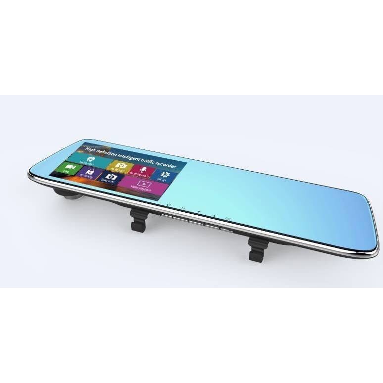 กล้องติดรถยนต์ จอสัมผัส กล้องกระจกรถยนต์ หน้าหลัง FULL HD 907T เมนูภาษา ...