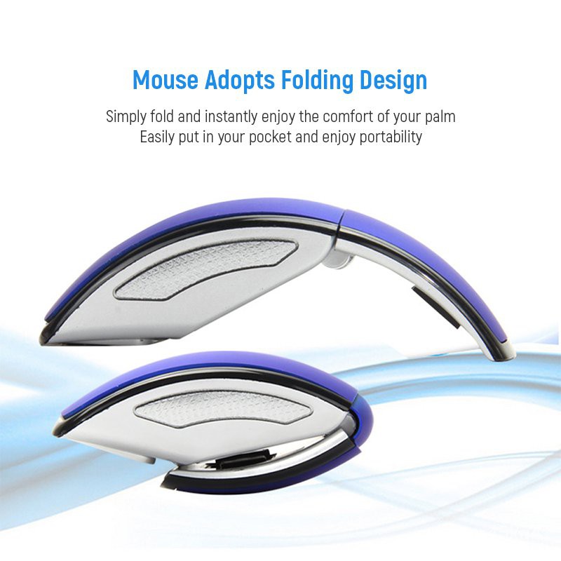 Wireless Mouse 2.4G Computer Mouse Foldable Folding Optical Mice USB ...