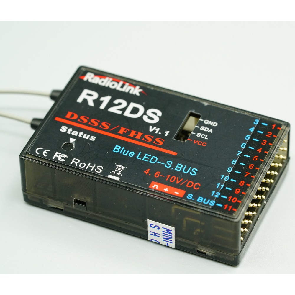 R12DS Radio link Receiver 12 Channels รีซีฟเรดิโอลิ้ง 12 ช่อง (ส่งจาก ...