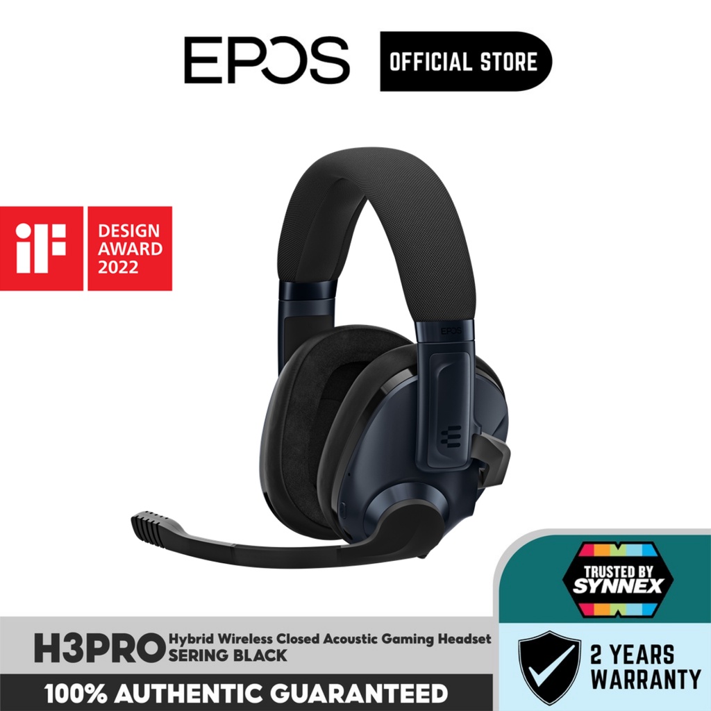 H3PRO Hybrid Wireless Closed Acoustic Gaming Headset SERING BLACK ...