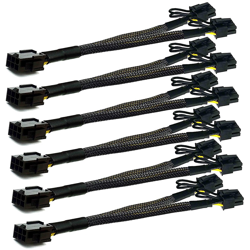 PCI-E PCI Express Power Adapter GPU VGA Y-Splitter Extension Cable ...