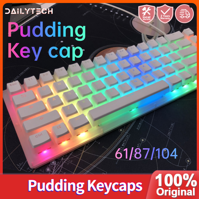 61/71/87/104Pcs/Set Ergonomic Backlit Pudding Key Cap Keycaps for ...