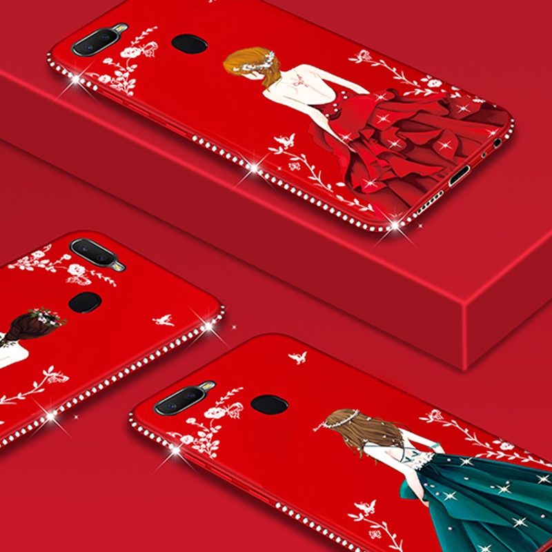 OPPO A7 Soft Case เคสโทรศัพท์ประดับคริสตัล Bling Case Soft TPU ...