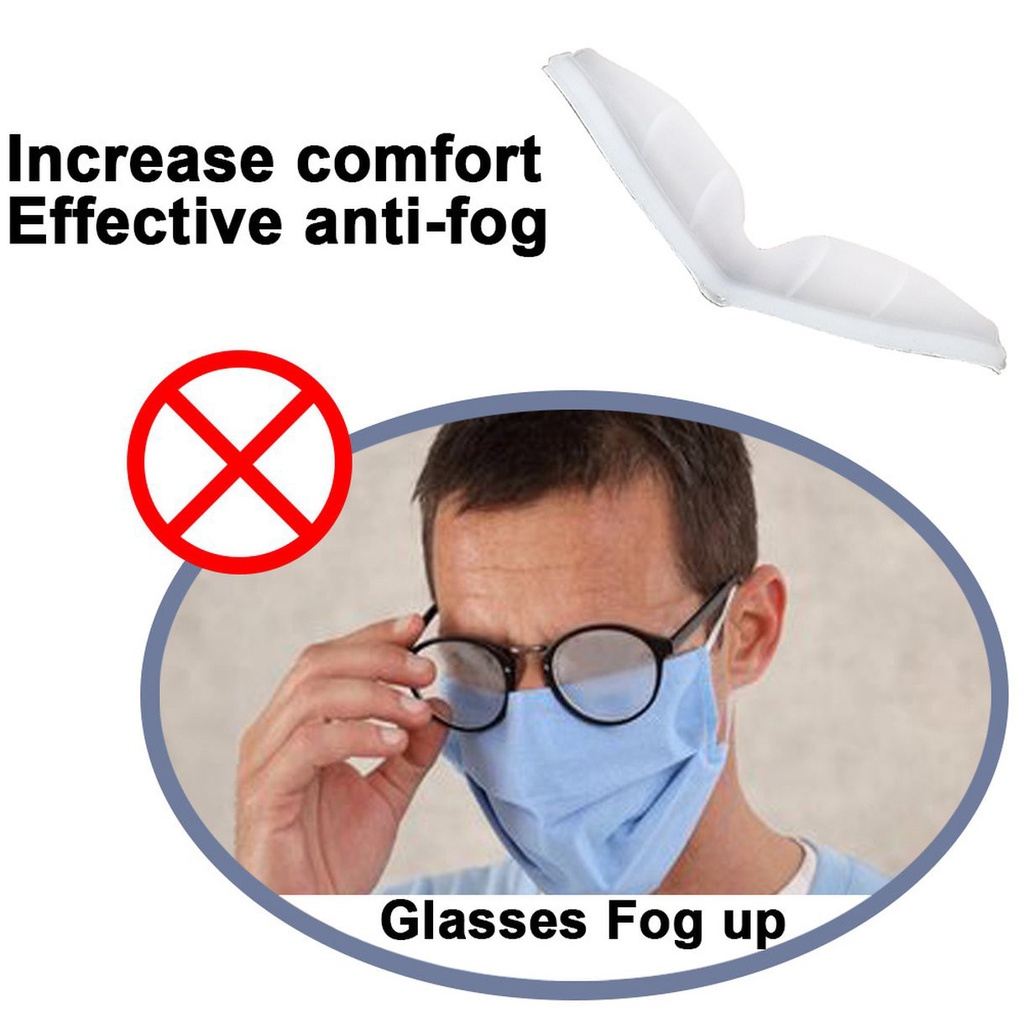 +I Environmental Protection Mask Anti-fogging Silicone Nose Bridge ...