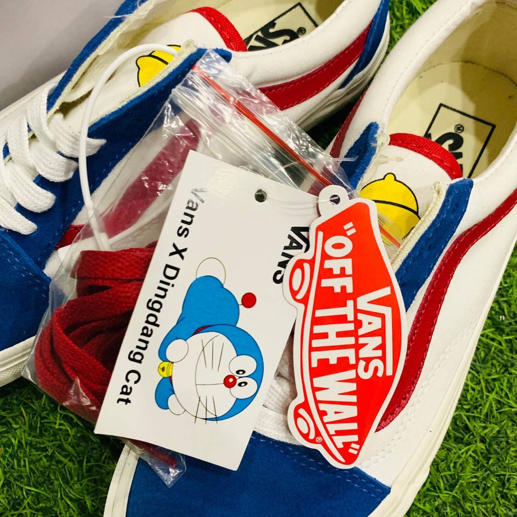 Doraemon x VANS OG Old Skool LX White Blue Red จัดส่งฟรี-เก็บเงินปลาย ...