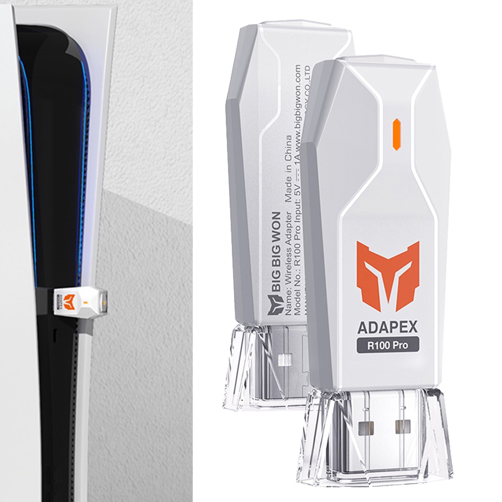 R100 Pro อะแดปเตอร์รับสัญญาณเกมแพดไร้สาย USB สําหรับ PS4 PS5 Xbox ...