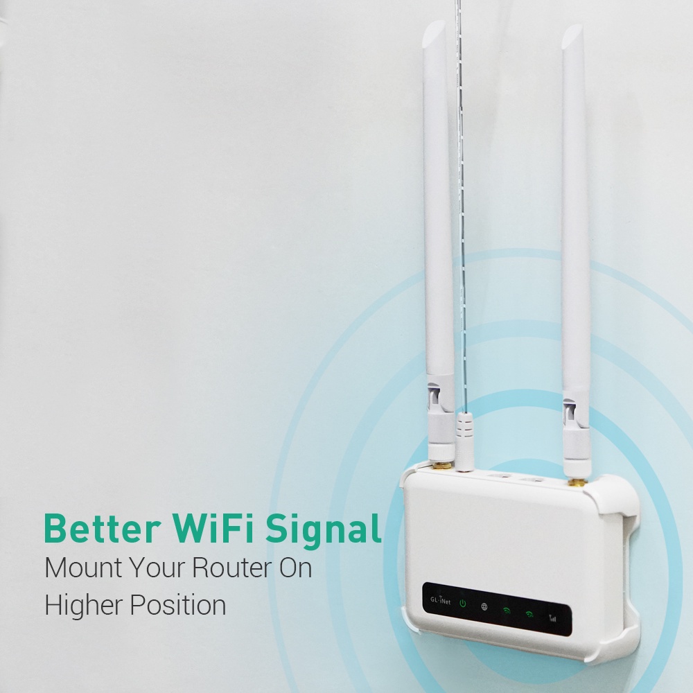 GL.iNet ที่วางเราเตอร์ WiFi แบบติดผนังพร้อมสกรู เข้ากันได้กับ GL Mini ...