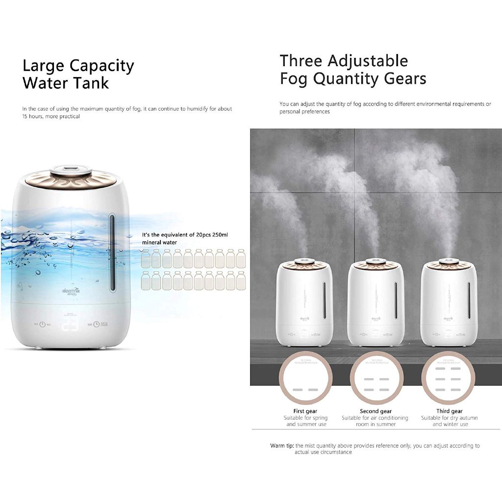 Deroma Deerma M900 M800 Air Humidifier Digital Led Display Handle Tank ...