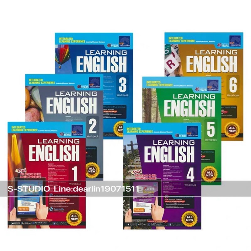 SAP Learning English Workbook 1-3，4-6 ，1-6 Grade English subject ...