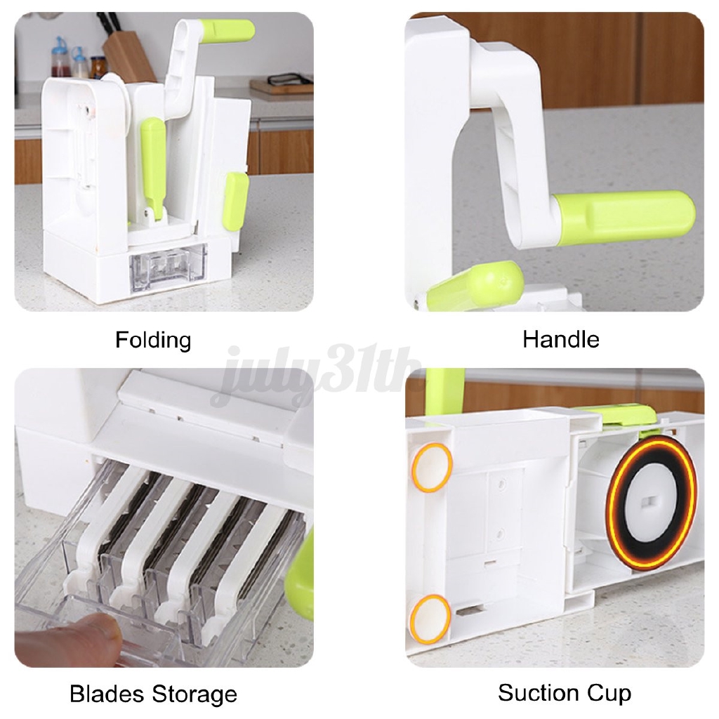 【Good Quality】Kitchen Spiralizer Vegetable Noodle Maker Slicer Veggie ...