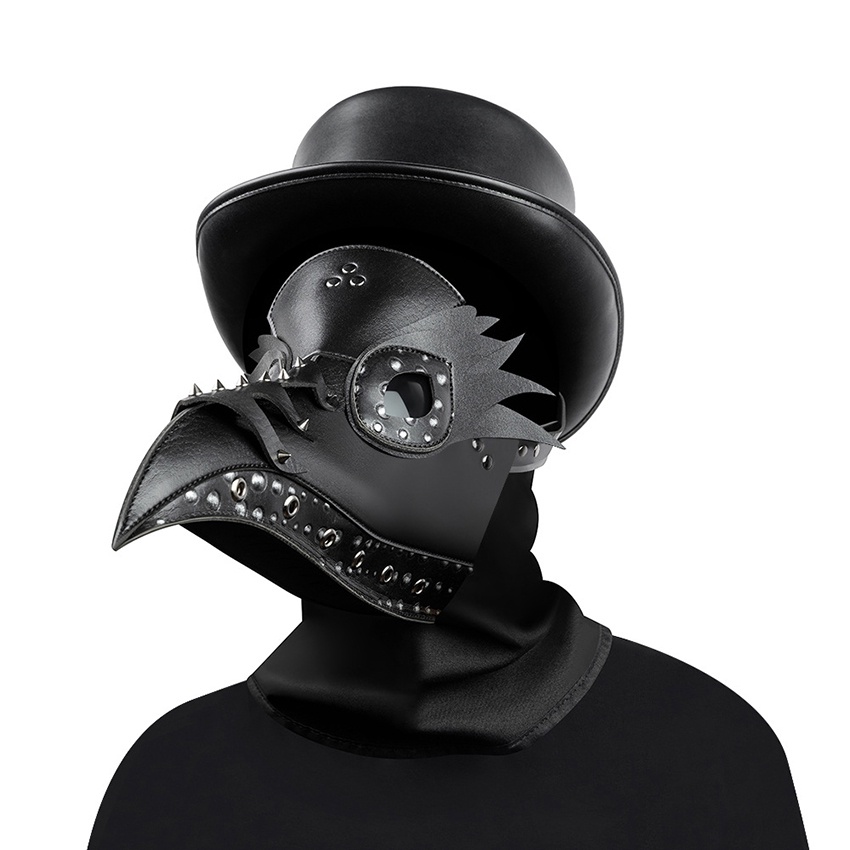 Steampunk Plague Doctor Mask Cosplay Anonymous Halloween Leather Gothic ...