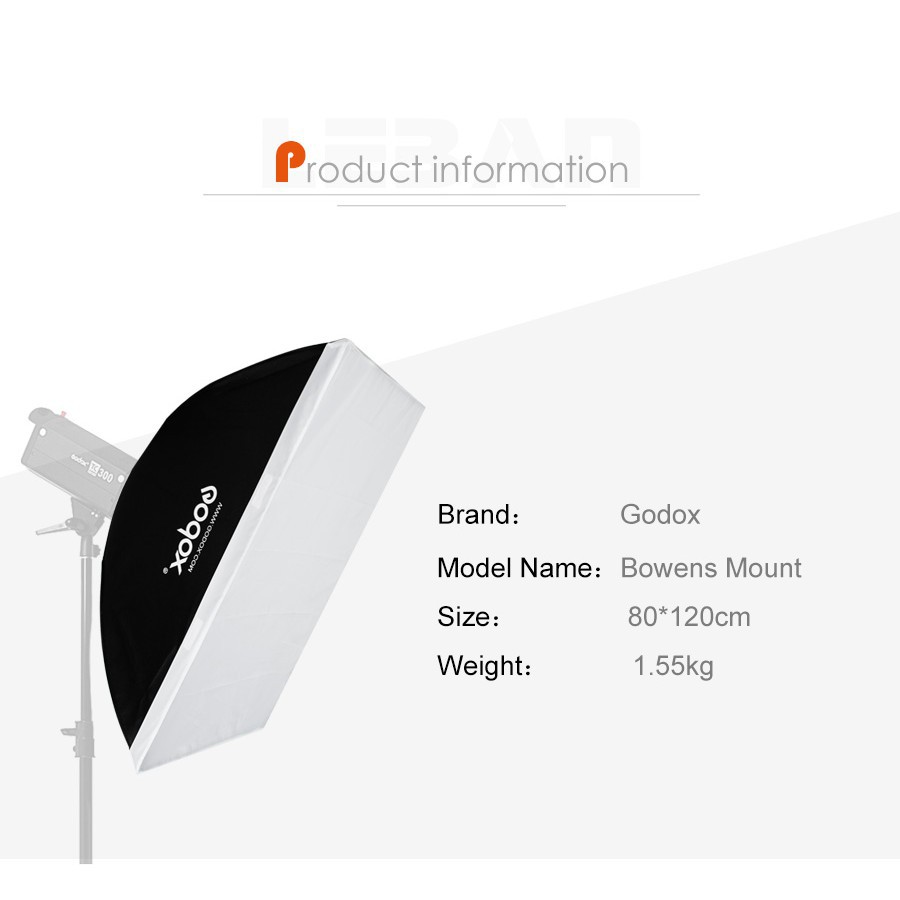 Godox 80x120 cm 31.5"x 47" Speedlite Studio Strobe Flash Photo ...