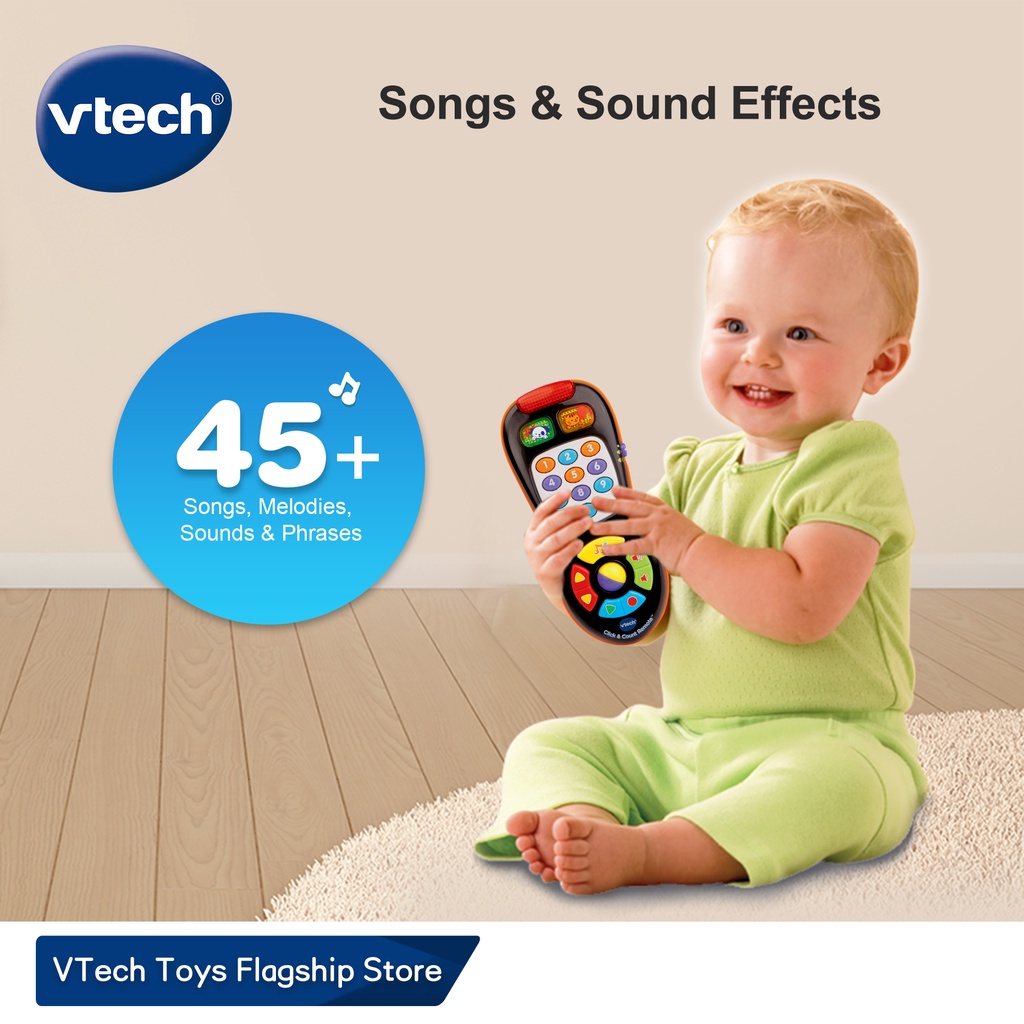 VTech Pretend Remote Control Toys Click Count Remote for baby infant ...