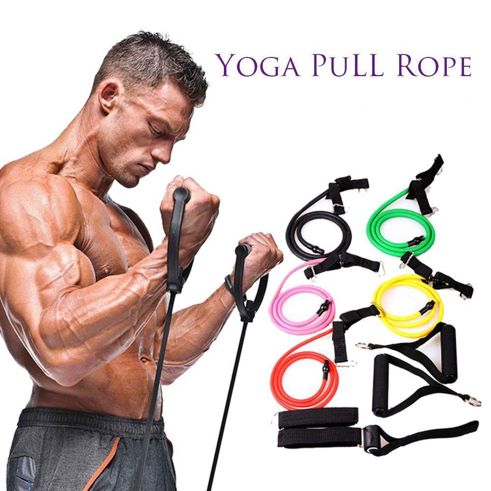 LETTER Durable Yoga Pull Rope Indoor Sports Rubber Resistance Bands ...