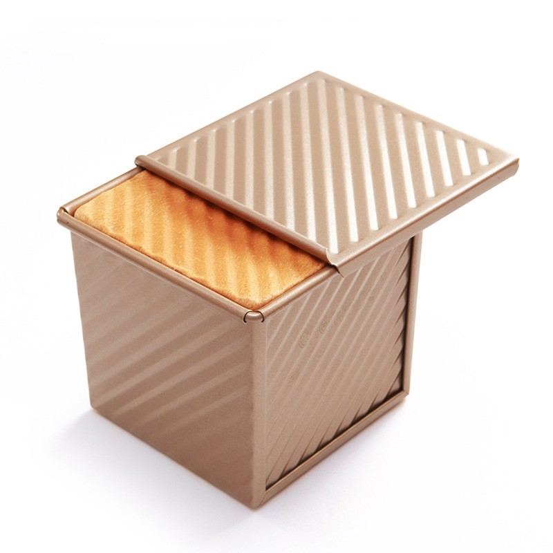 Water Cube 250G Non-stick Sliding Cover Corrugated Plain Toast Box ...